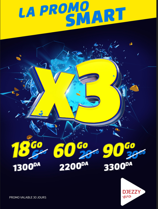 Djezzy lance une promotion exceptionnelle en triplant les volumes data ...