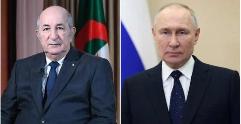 Tebboune reçoit une invitation officielle de Poutine pour se rendre en ...