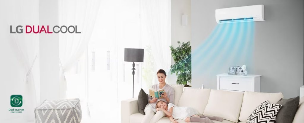 Plus frais l'été et plus chaud l'hiver, le climatiseur LG DUAL COOL ...