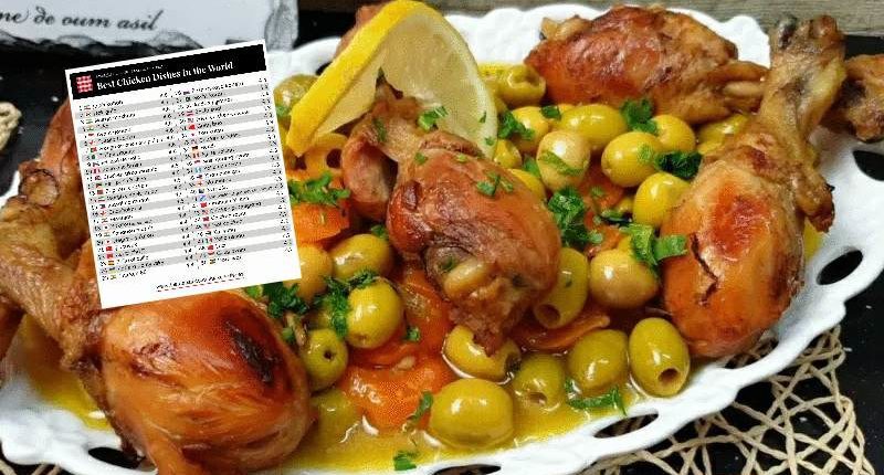 Tajine Zitoune dans le top 10 mondial des 100 meilleurs plats de poulet du classement TasteAtlas ...