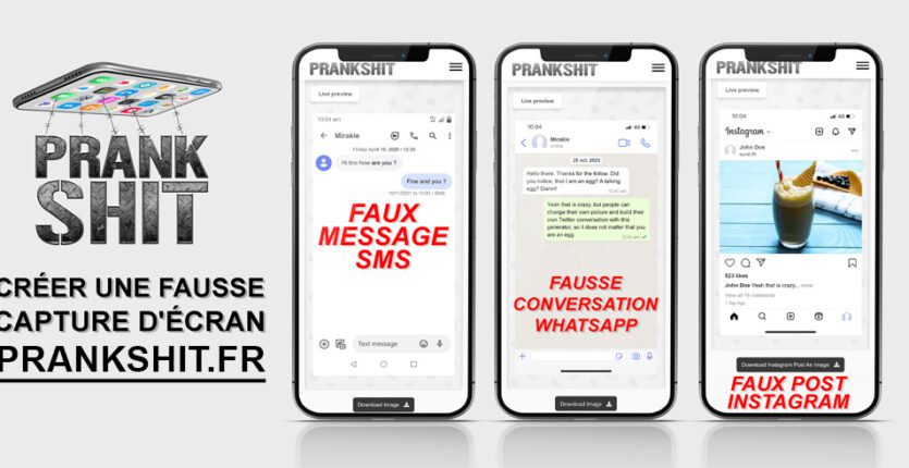 Créez Facilement de Faux SMS, des Conversations WhatsApp ou Instagram ...
